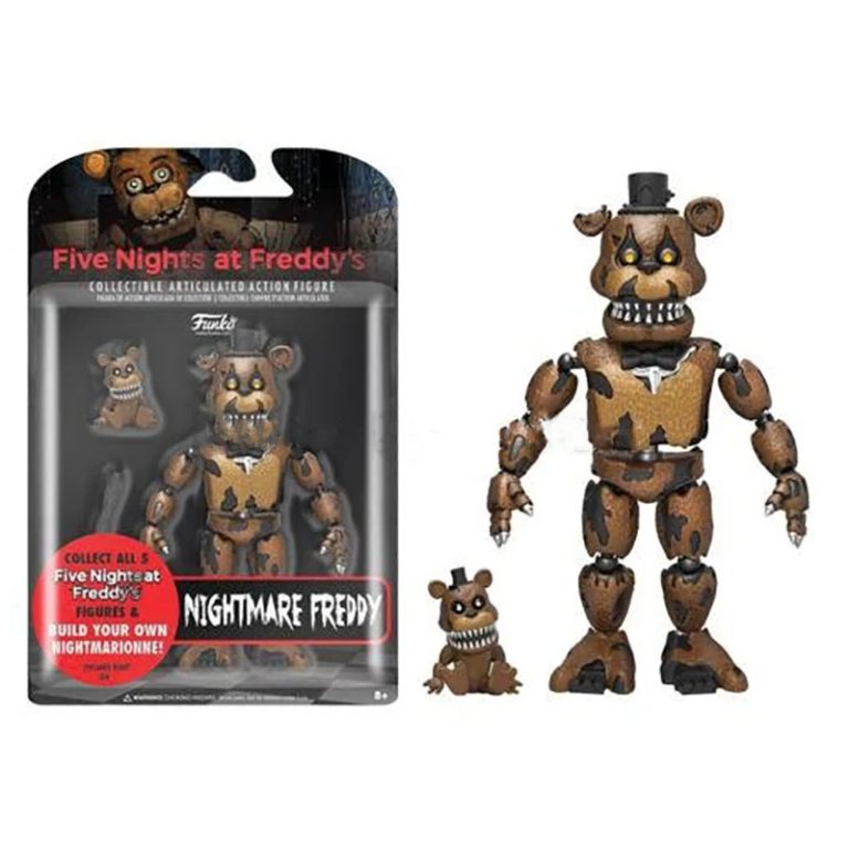Pack 5 Figurines Nightmare FNaF 14 cm – Nightmare Freddy, Foxy, Chica ...